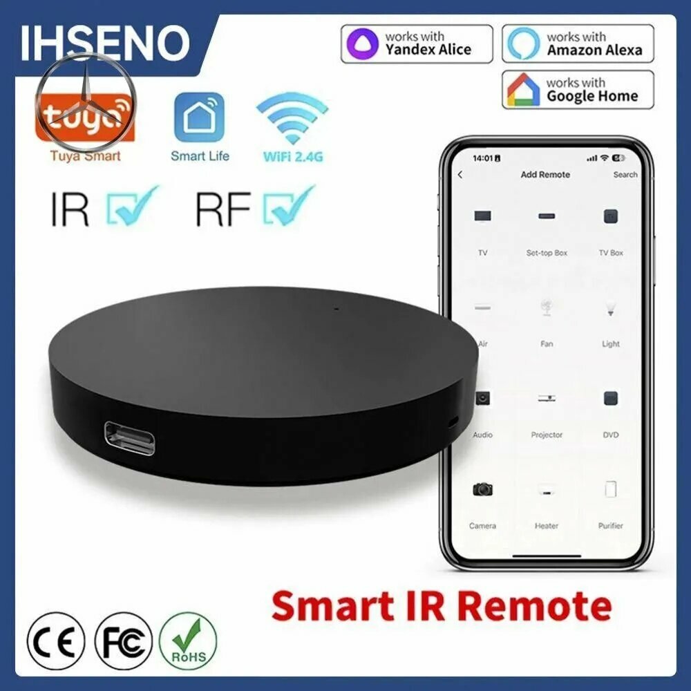 Tuya, Wi-Fi, IR/RF, умный инфракрасный пульт дистанционного управления, ИК-пульт, контроллер для умного дома, телевизор с кондиционером