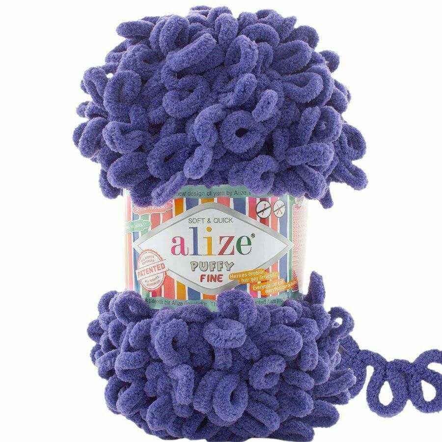 Пряжа Alize PUFFY FINE 851 фиалка (5 мотков)