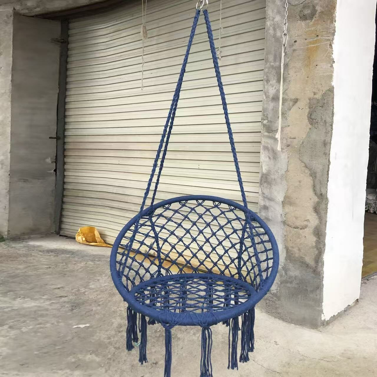 Качели садовые 120 см х 80 см, кресло гамак подвесное, кресло-качели, плетенные качели-гнездо