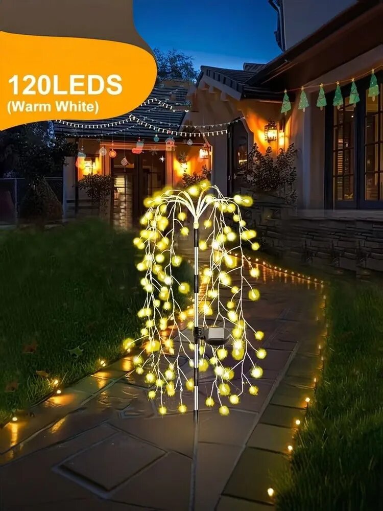 Новые фонарики для сада на солнечной энергии, декоративные ландшафтные фонари, наружное освещение для создания сказочной атмосферы