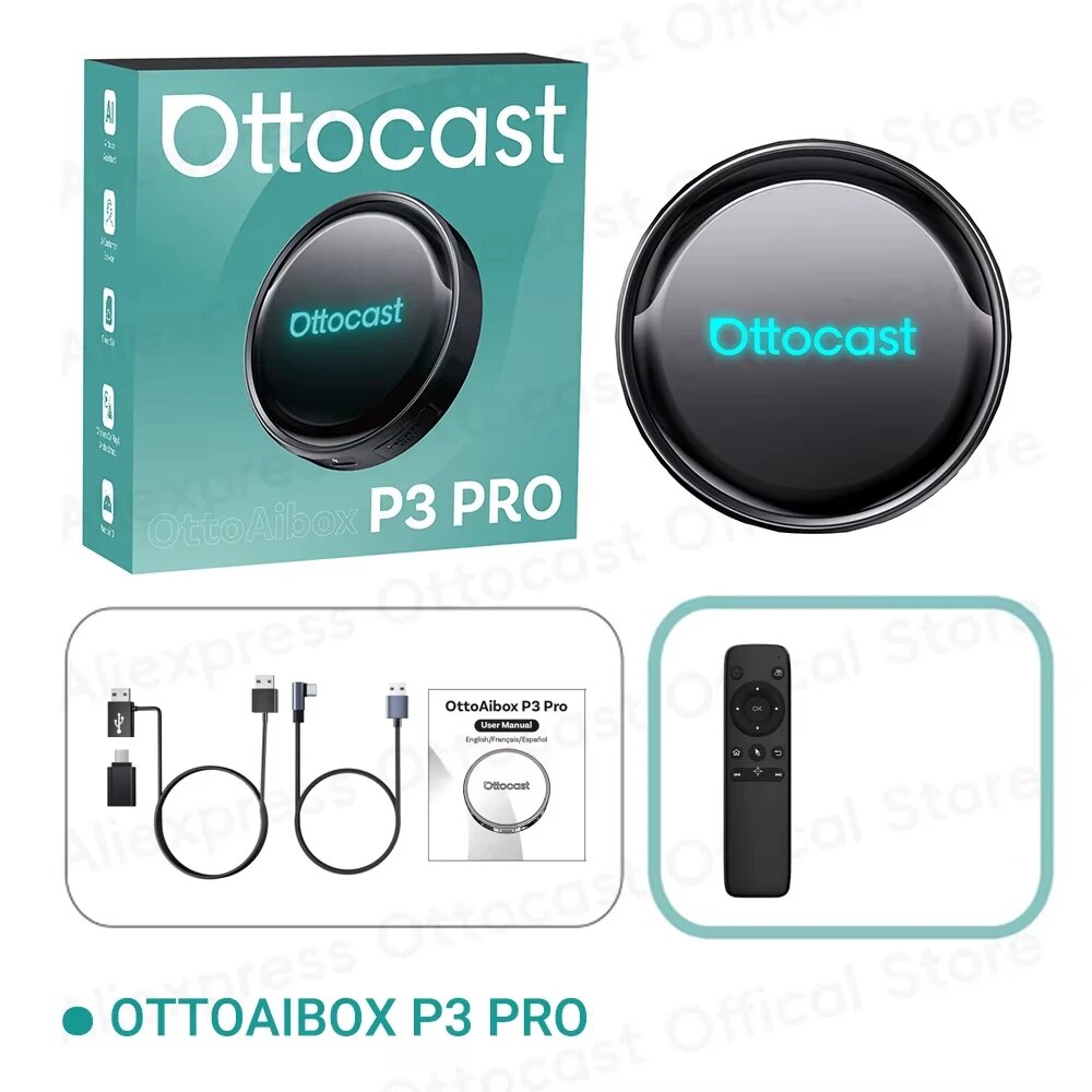 OTTOCAST P3 PRO Android TV Box с пультом