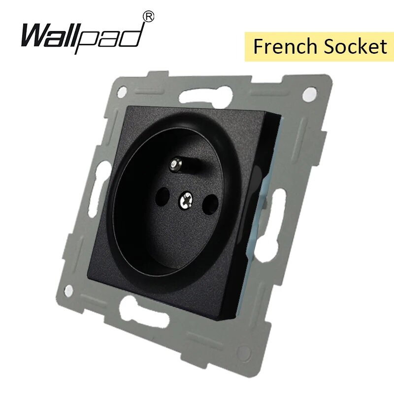 Wallpad French Socket черная розетка