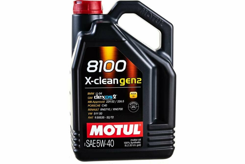 Моторное масло MOTUL 8100 X-clean GEN2 синтетическое 5W40 5 л, артикул 109762
