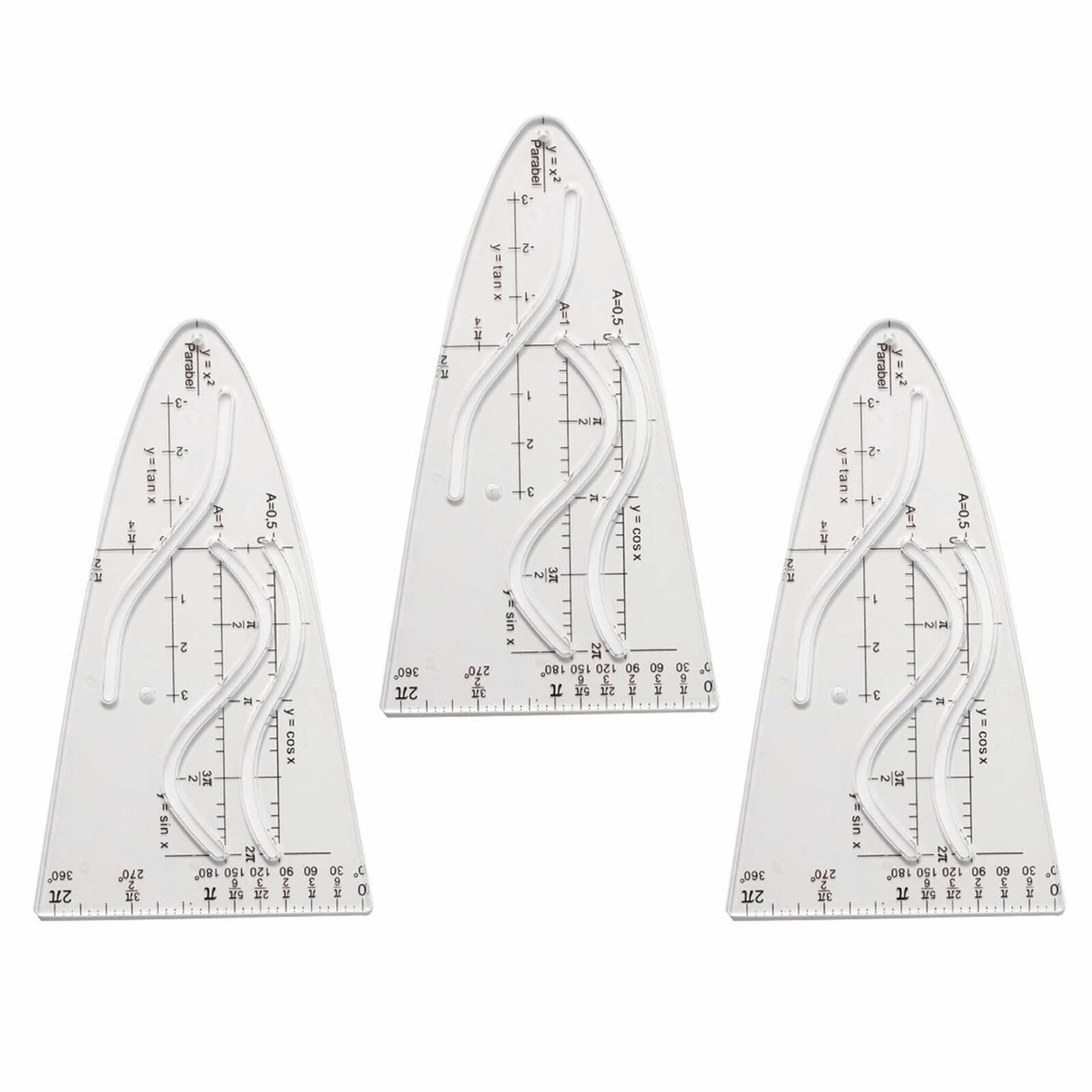Параболическая линейка для тригонометрических расчетов