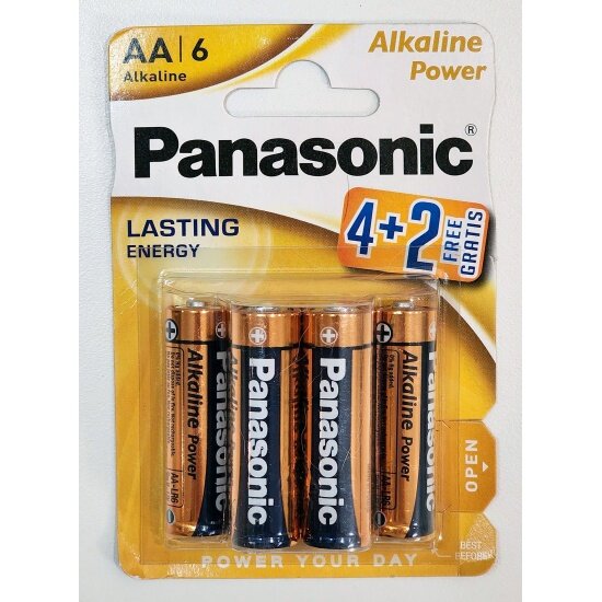 Элемент питания Panasonic Alkaline Power LR6 AA бл 6