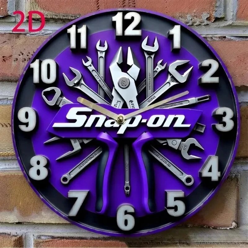 Настенные часы Snap-on с инструментами, 30x30 см, TYA4791-06