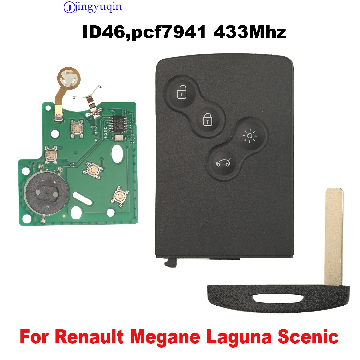 Jingyuqin дистанционный ключ от автомобиля для Renault Megane Laguna Scenic ID46/PCF7941чип FULL KEY