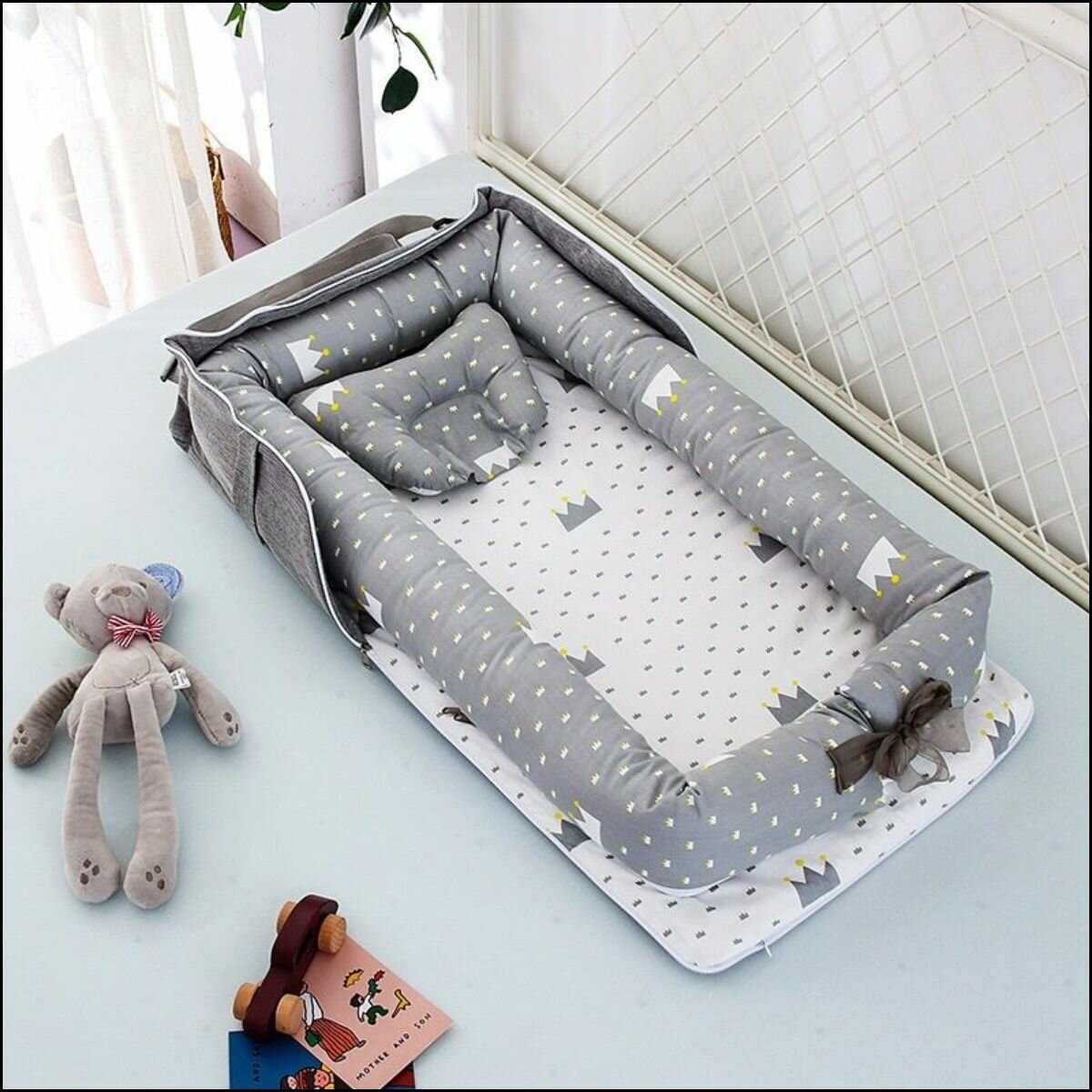 Люлька кроватка для новорожденных складная 85x45cm