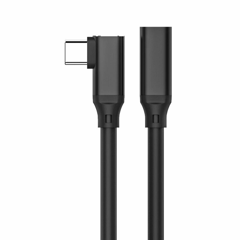 Кабель для передачи данных типа C «папа-мама», удлинительный кабель для док-станции, колено 90 градусов, USB3.1,