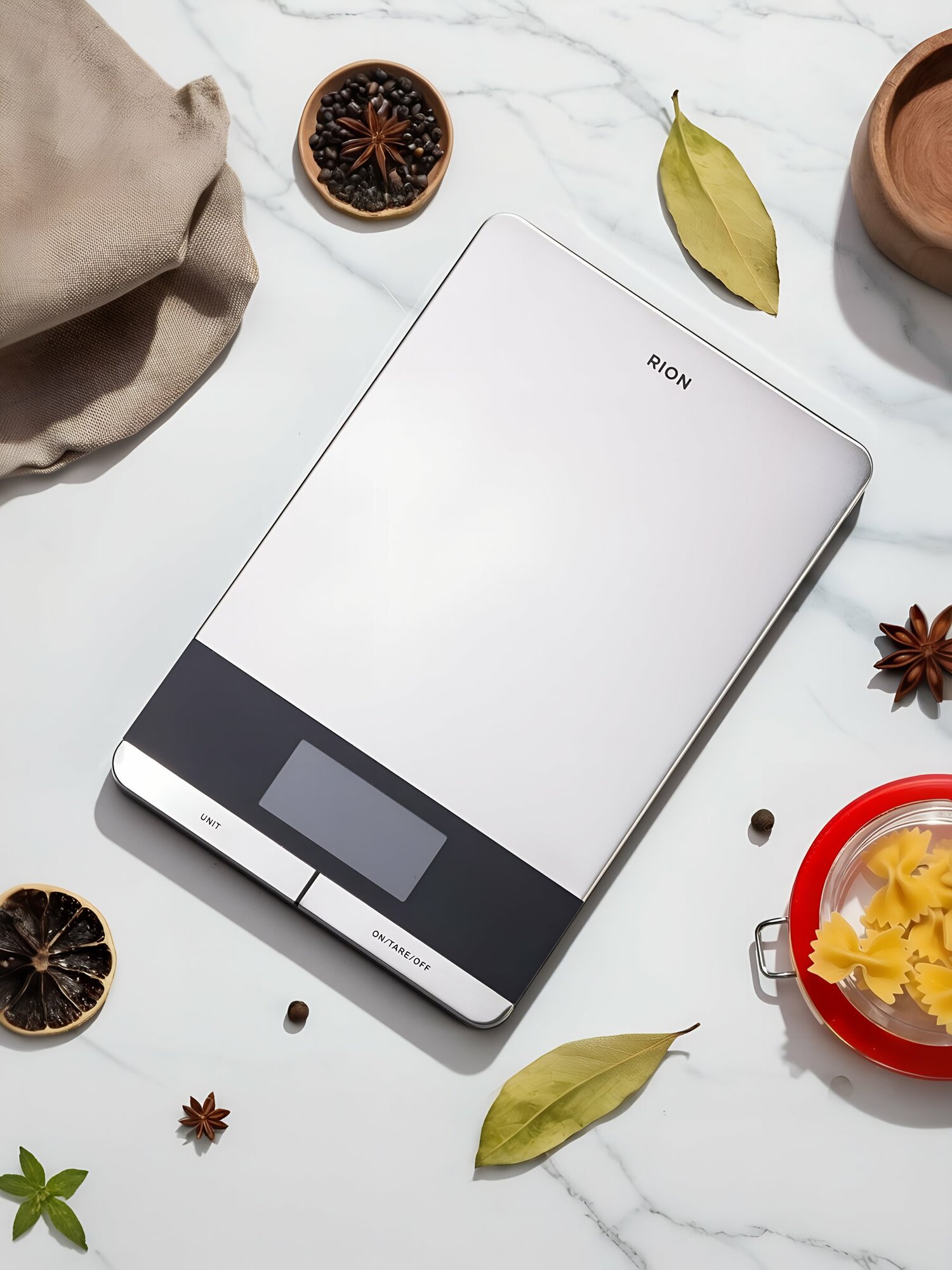 Кухонные весы электронные, до 5 кг, настольные, нержавеющая сталь, Rion, PT-835