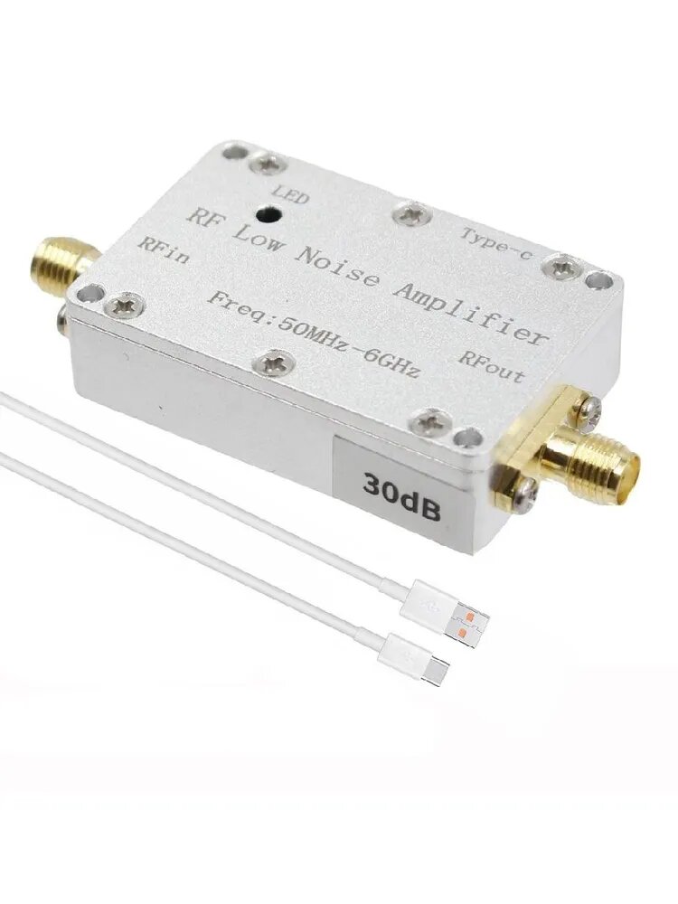 50M-6GHz 30dB RF усилитель с низким уровнем шума LNA привод приемника сигнала HAM радио FM VHF UHF SDR