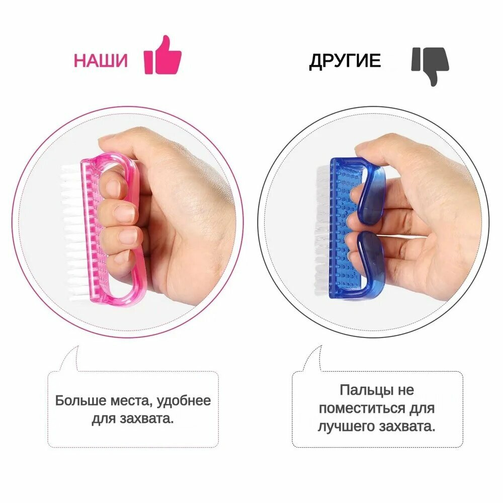 Многофункциональная щетка для чистки ногтей (набор из четырех штук)