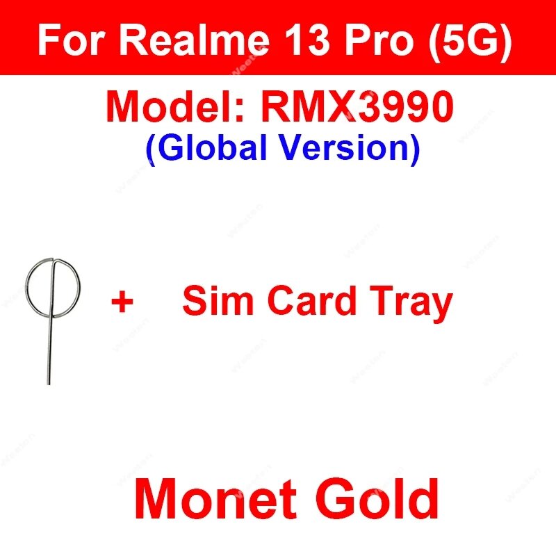 Лоток для SIM-карты Realme 13 Pro (5G) RMX3990, Monet Gold