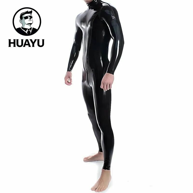 Латексный костюм эротическое боди для мужчин с открытой молнией для сексуальных ролевых игр
