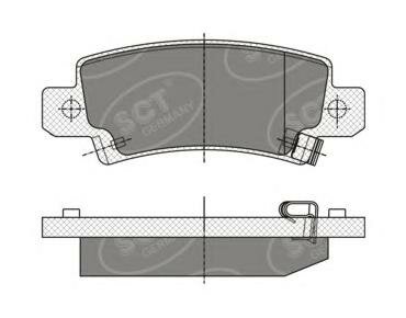 SCT SP 350 Тормозные колодки (комплект 4 шт.)