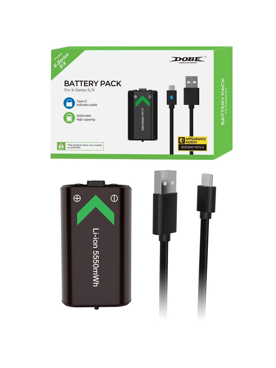 Аккумулятор 1500 mAh + кабель зарядки для Xbox Series\Xbox One (Dobe TYX-2611)