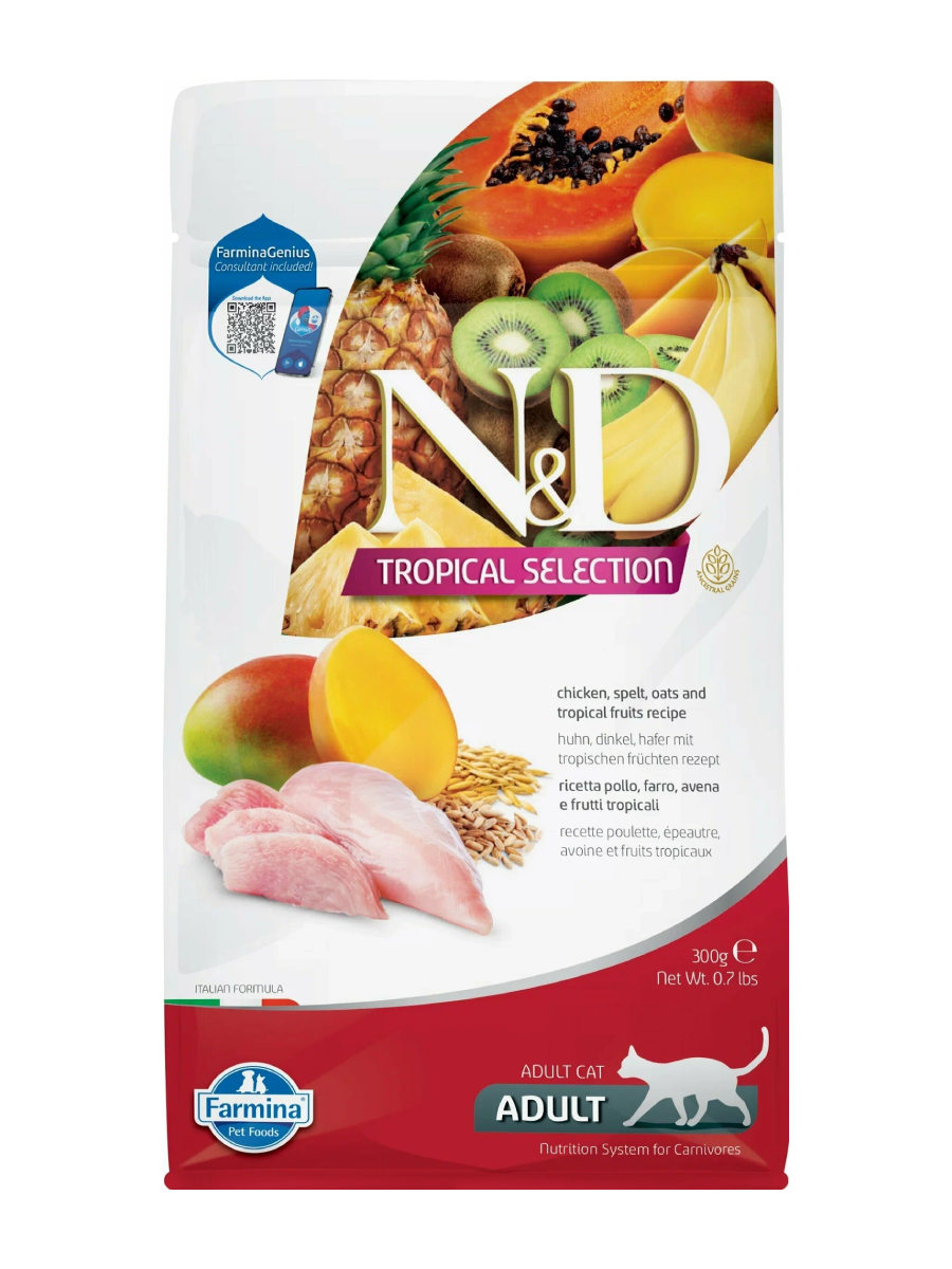 Сухой корм Farmina N&D Tropical Selection (Фармина) для взрослых кошек с курицей, 0,3 кг