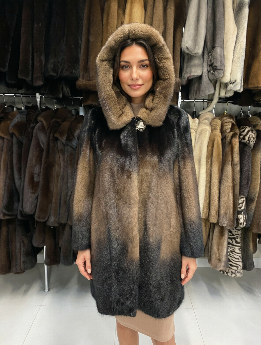 Шуба. Градиент. Норка. Наткральная 48-50 р.