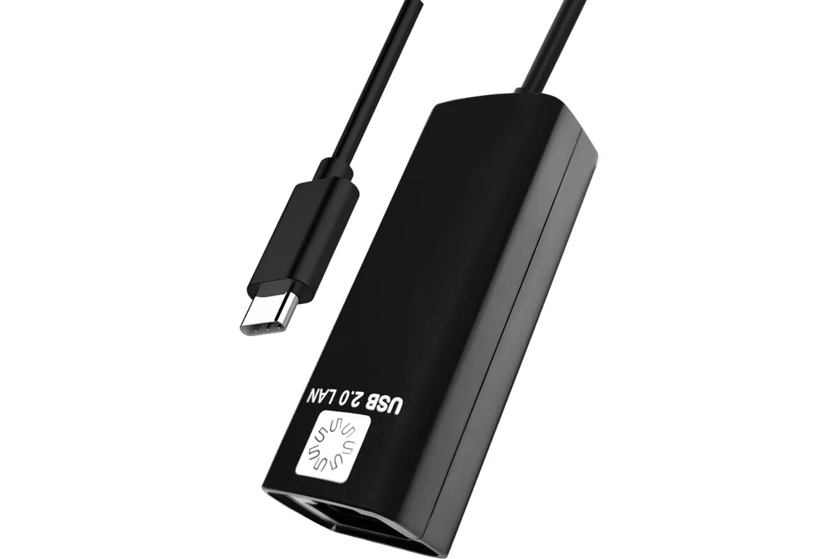 Сетевая карта 5bites UA3C‑45‑08BK 10 см черный TYPE‑C → RJ45 100 Мбит/с Realtek RTL8153 USB 3.1