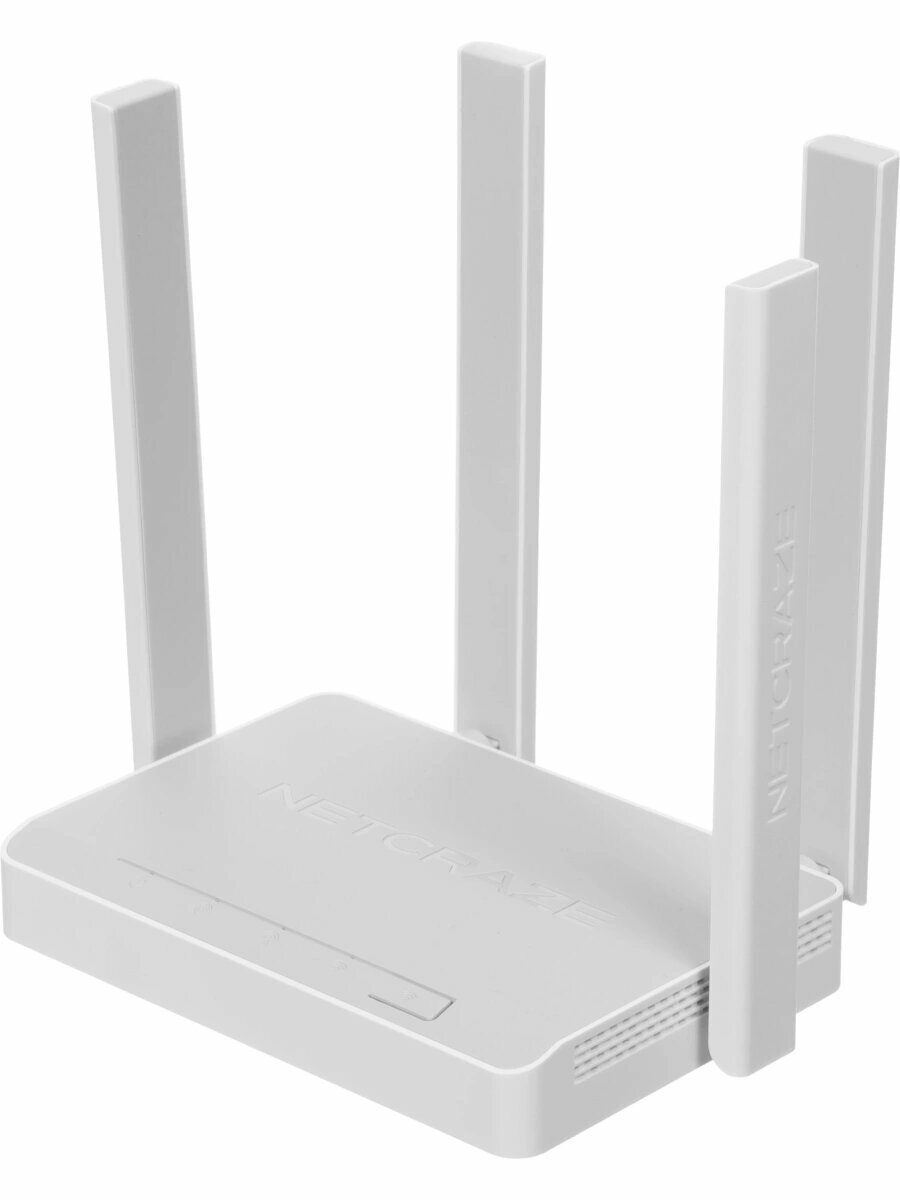 Wi-Fi роутер Netcraze (Keenetic) NC-4910 Explorer 4G AC1200, двухдиапазонный 2.4/5ГГц, со встроенным 4G модемом, 4 WAN/LAN, белый