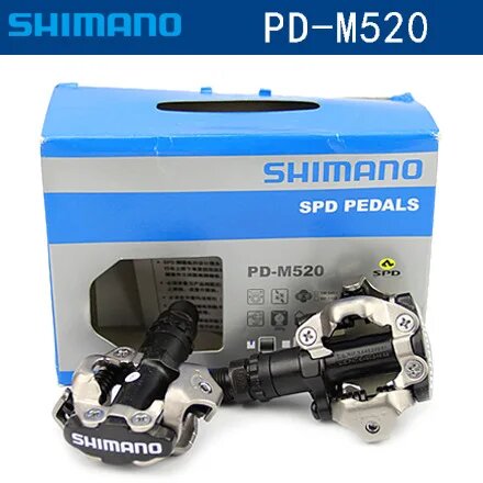 Педали Shimano PD-M520 SPD двусторонние