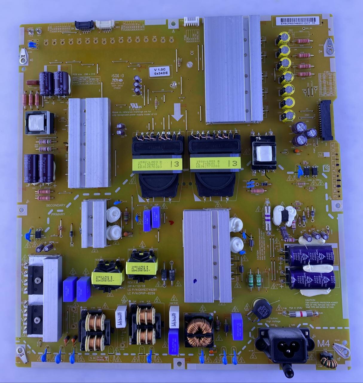 Блок питания PSU: EAY63749201, LGP55-15UD16 для телевизора 55UG870V