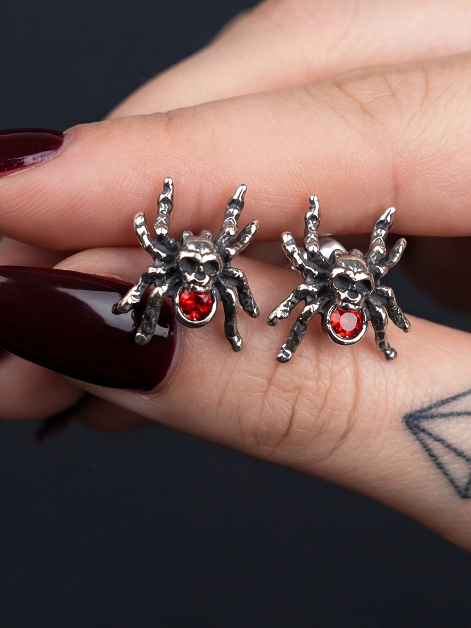 Серьги пусеты, фианит