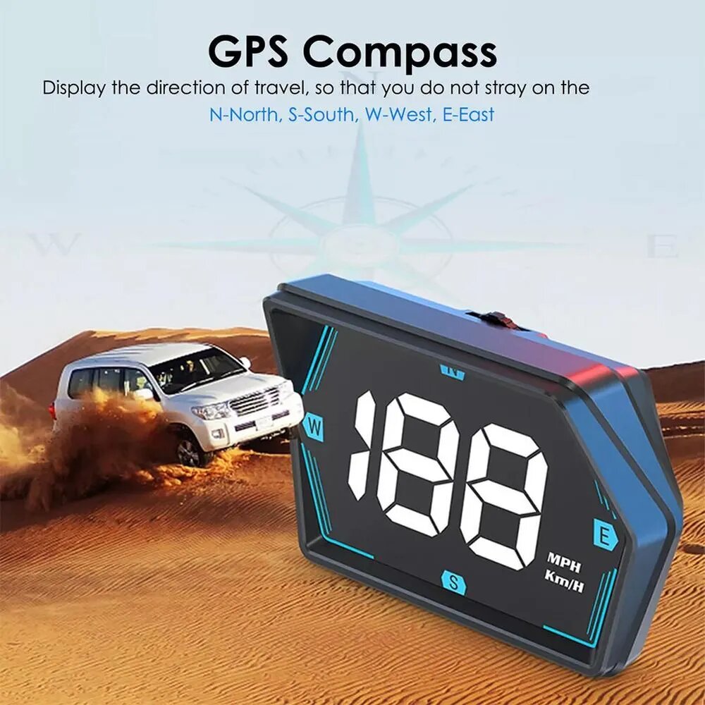 Cccitizen Компьютер бортовой G20 HUD GPS, Черный, для всех типов транспортных средств — фото 1