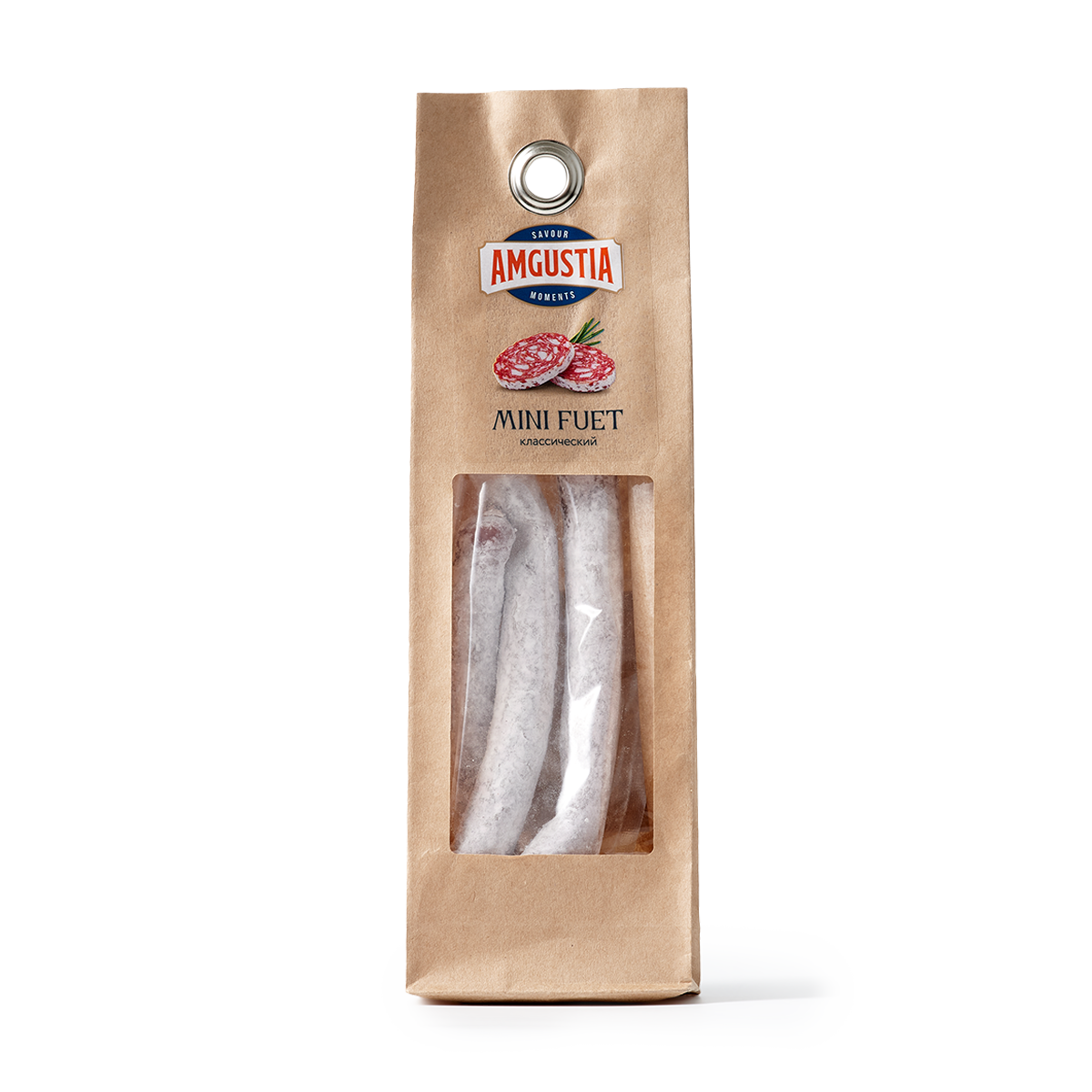 Колбаса классическая "Amgustia" Mini Fuet, сыровяленая, 60 г