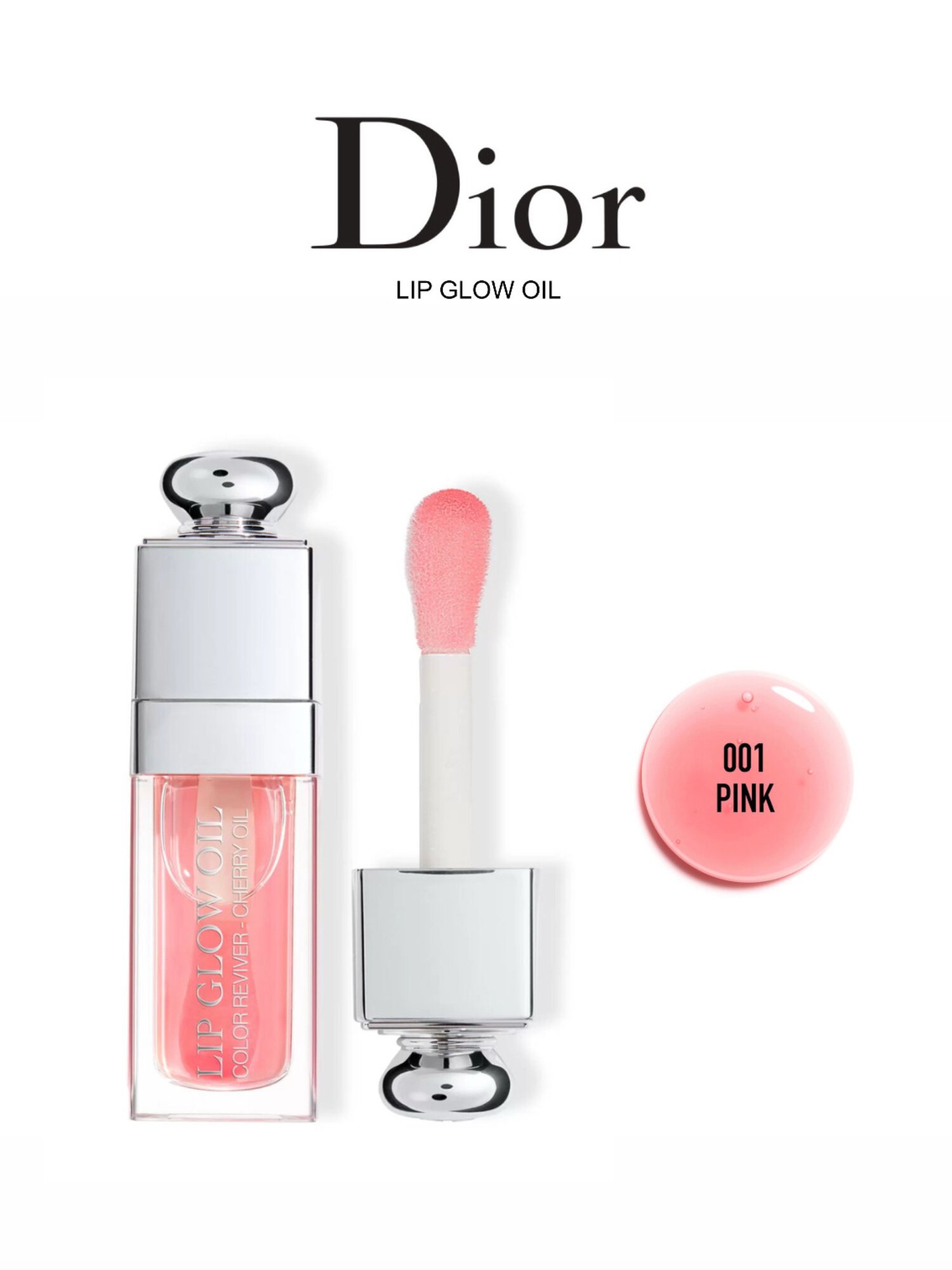DIOR Питательное масло для губ Addict Lip Glow Oil, № 001 Pink, 6 мл