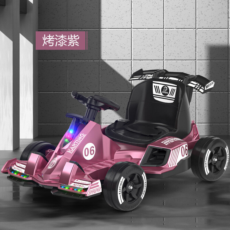 [2026] Детский электромобиль для детей 3-6 лет с дистанционным управлением, перезаряжаемый, новый электрический карт, четырехколесный дрифт-кар с двойным приводом.