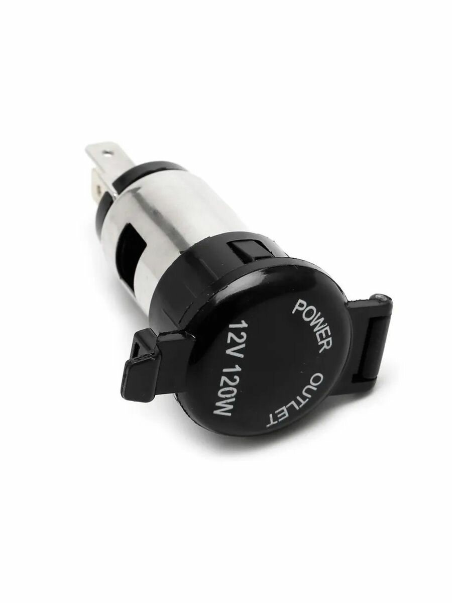 Гнездо прикуривателя металлическое 12-24V для автомобилей, мотоциклов и лодок — универсальная влагозащищённая розетка