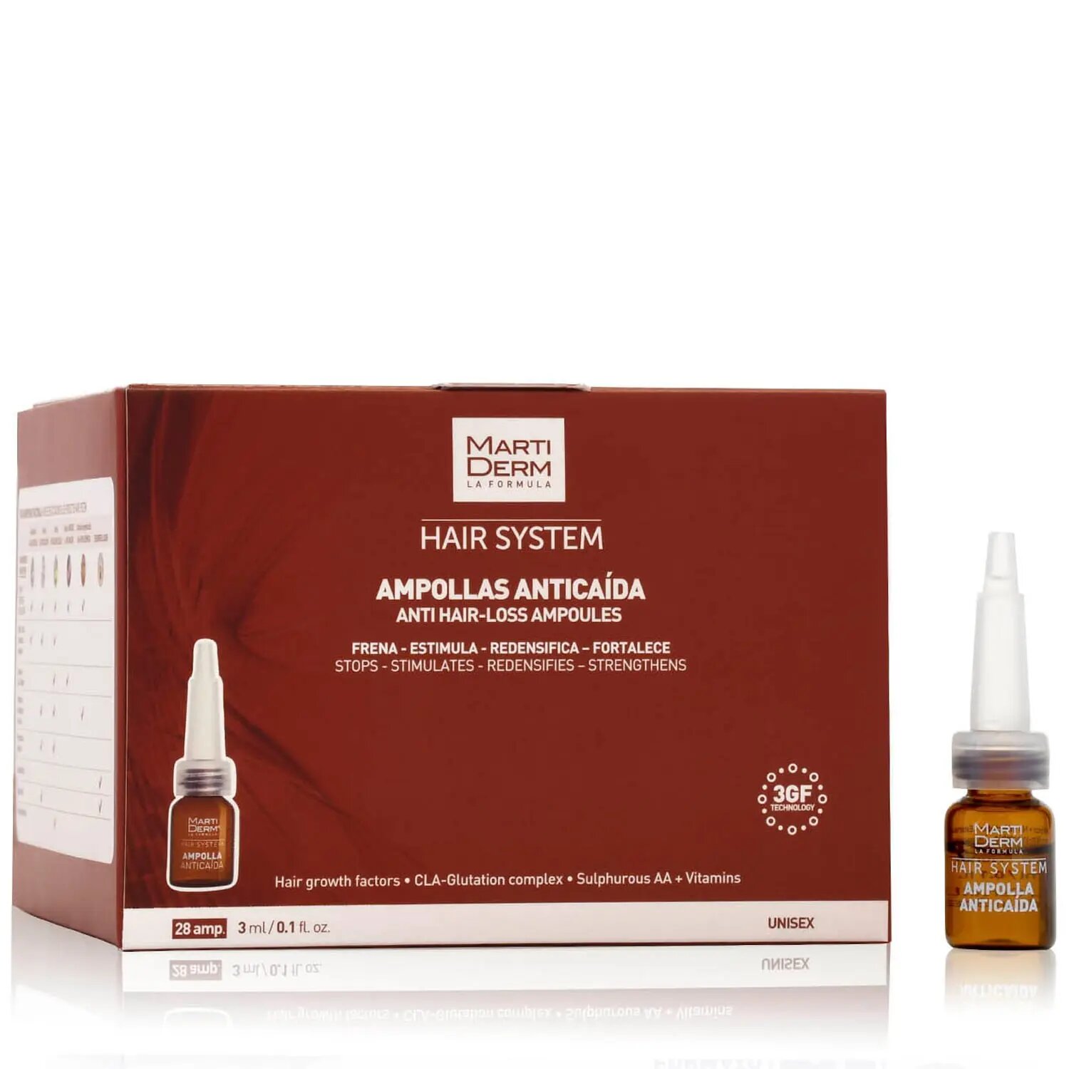 Ампулы против выпадения волос MARTIDERM Hair System 28 х 3 мл