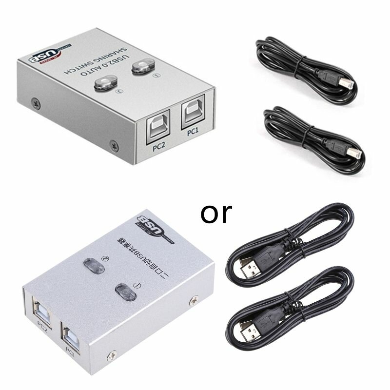 (1 комплект) USB переключатель для принтера (1 вход / 2 выхода)