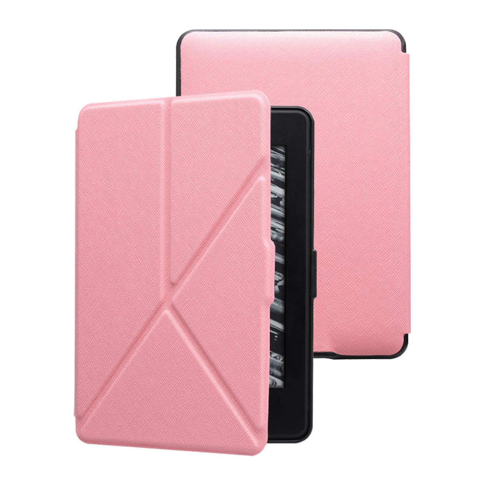 Чехол-обложка MyPads для Amazon Kindle 10 2019-2020 658 с магнитной застежкой и подставкой Оригами, розовый