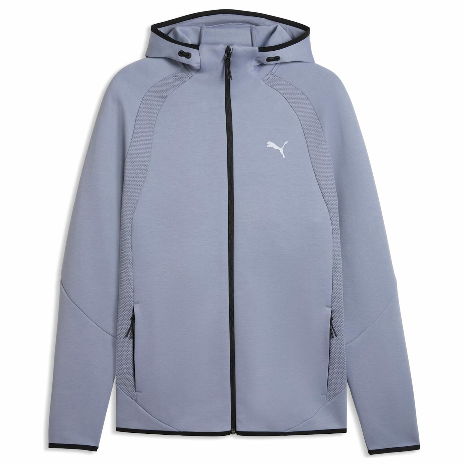 Толстовка PUMA EVOSTRIPE FZ HOODIE, цвет серо-голубой, размер M INT