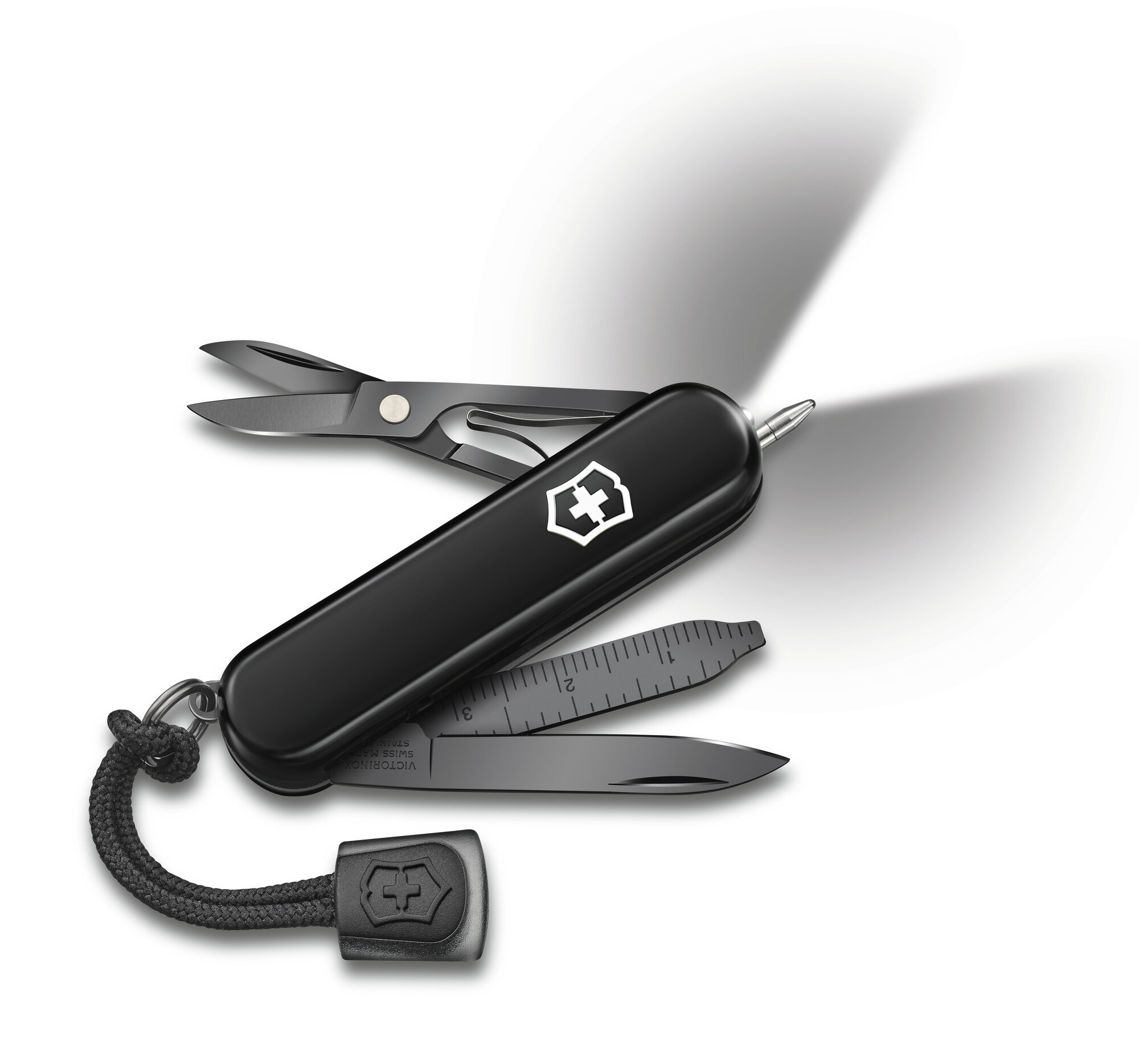 Нож-брелок VICTORINOX Signature Lite Onyx Black, 58 мм, 8 функций, чёрный 0.6226.31P