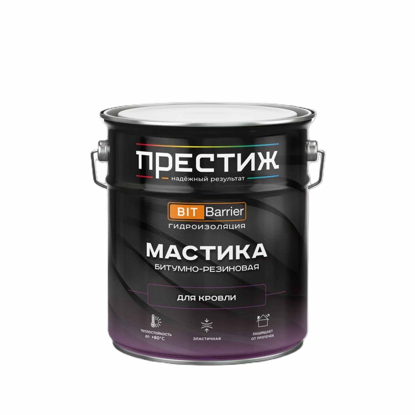 Мастика битумно-резиновая Престиж гидроизоляционная, для кровли, 4 кг 01-294-193-040