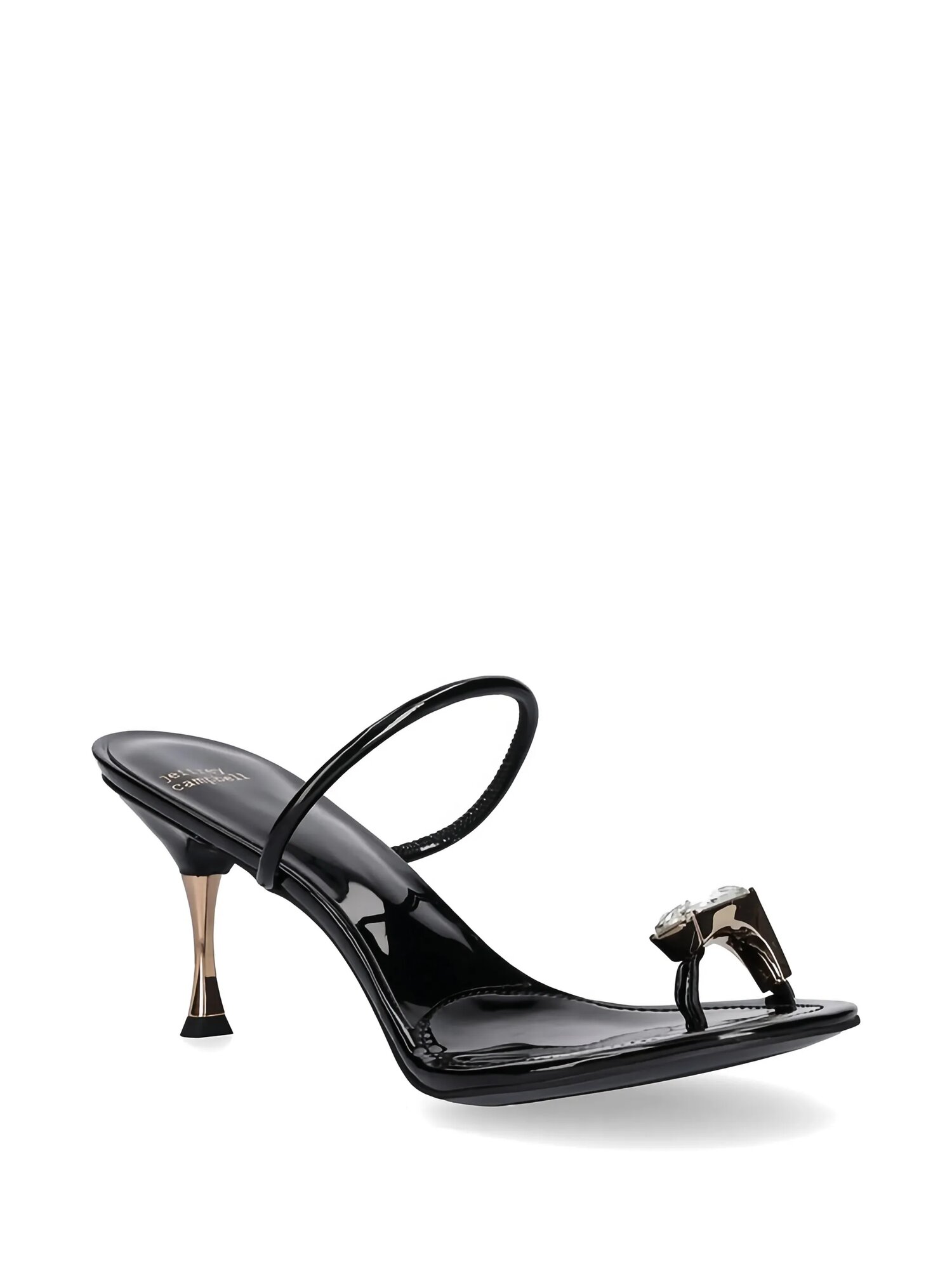 Босоножки Jeffrey Campbell Gemstone strap heeled sandals, размер 40, black/black — фото 1