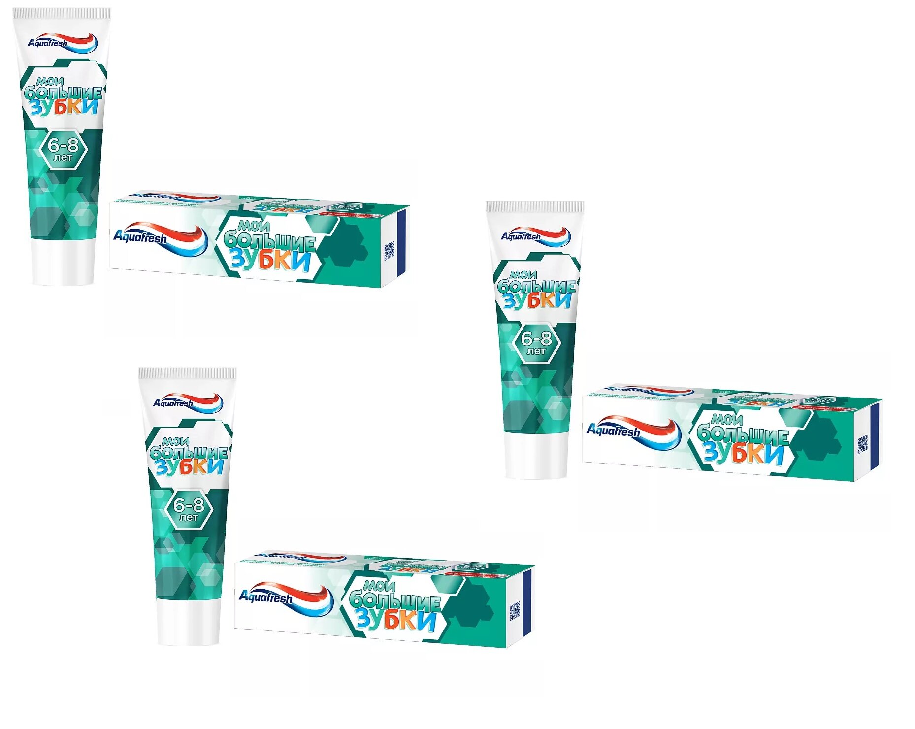 Зубная паста Aquafresh Мои большие зубки, 50 мл 3шт