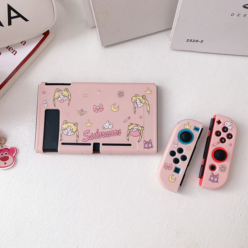 Силиконовый мягкий чехол с темой Sailor Moon для Nintendo Switch стандартной модели