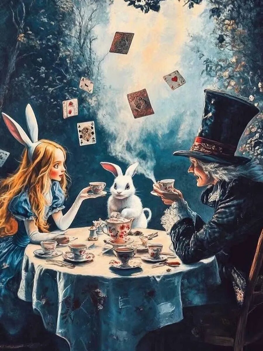 Картина по номерам на холсте Алиса в стране чудес 40*50 см