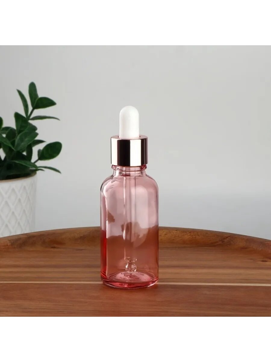 Стеклянная емкость с пипеткой для косметики