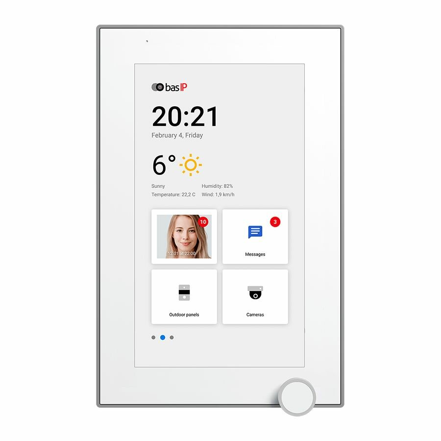 BAS-IP AZ-07LF WHITE Монитор видеодомофона