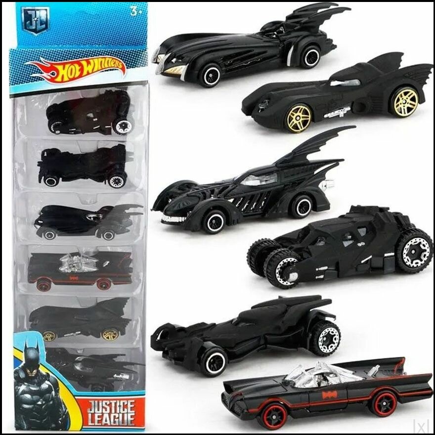 6 шт. Машинки-игрушки Batman Batmobile Patrol Avengers Justice League Diecast