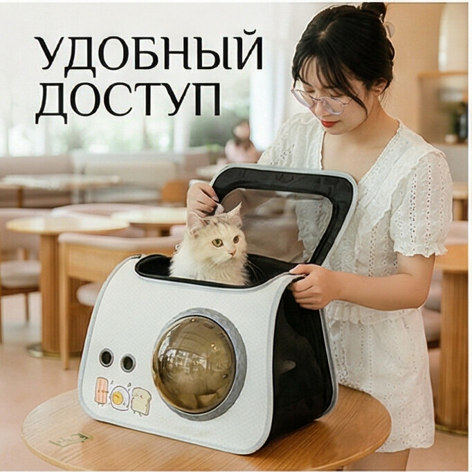 Космическая переноска для кошек и собак, складная, ручная, рюкзак для прогулок — фото 1