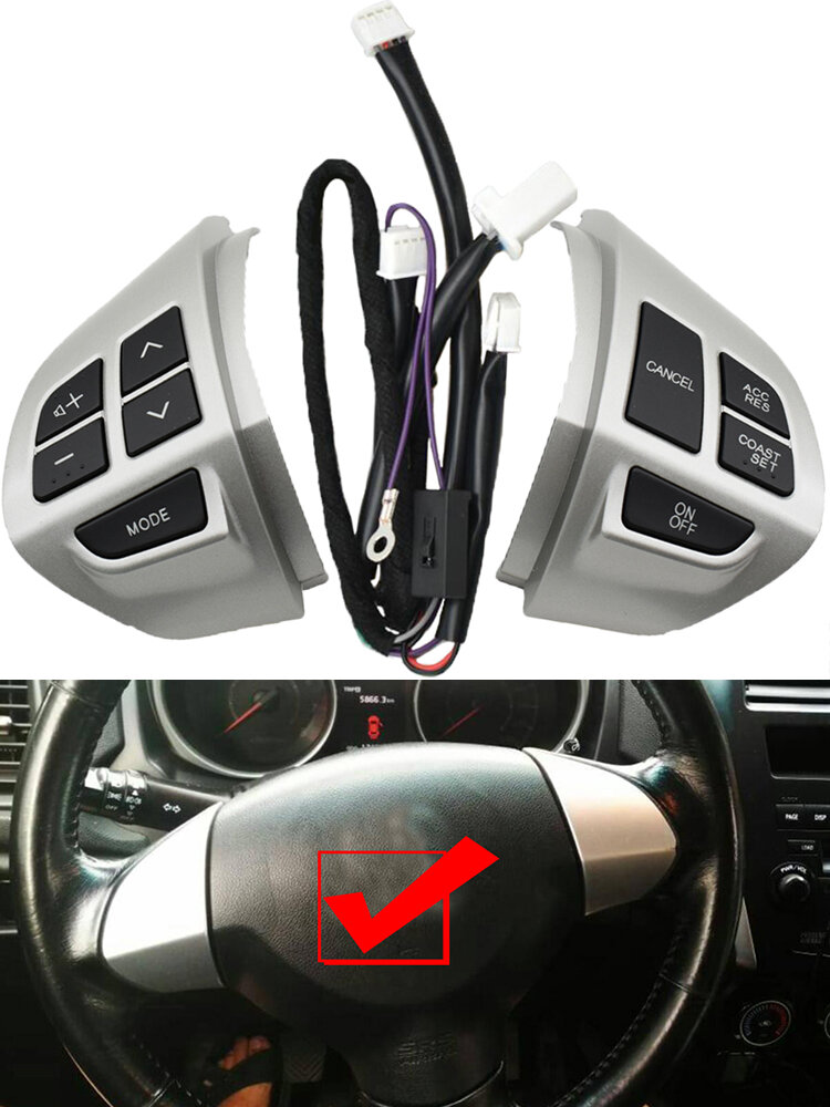 Кнопка регулировки громкости на руле для Mitsubishi Lancer CX, Outlander XL, ASX 2007-2012 с 10-контактным разъёмом