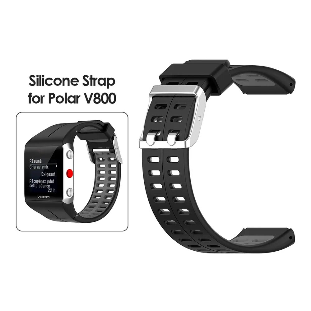 Двухцветный силиконовый ремешок для часов для сменного ремешка Polar V800