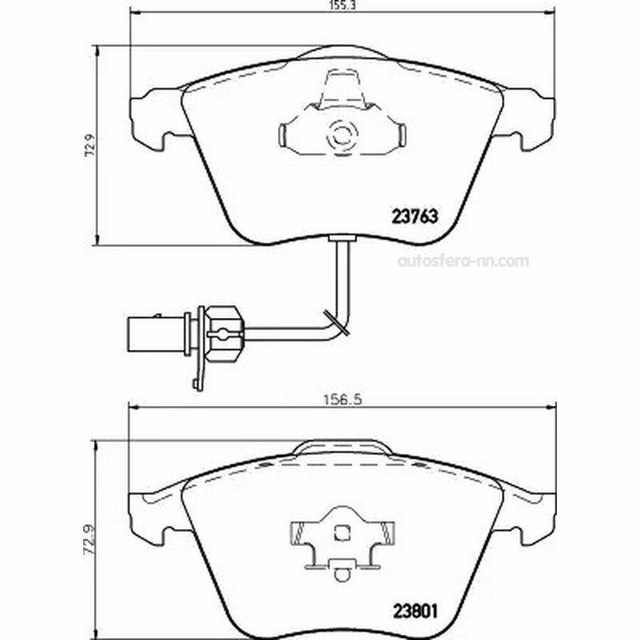 TEXTAR 2376306 2376306 колодки дисковые! передние\ Audi A4 1.0-3.0TD 04-07/ A6 2.0-3.2 04>/ A8 3.7-4.2 02-10