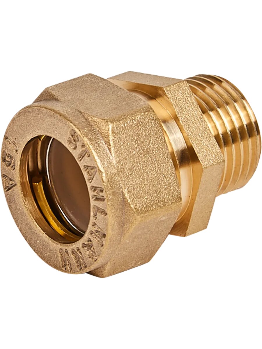 Муфта комбинированная 1/2"x15 мм НР латунь